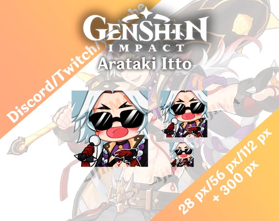 Twitch Emote / Arataki Itto Emotes Genshin Impact Sub Emoji | Etsy