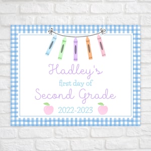 Back to School Sign Printable, First Day of School Sign Editable ...