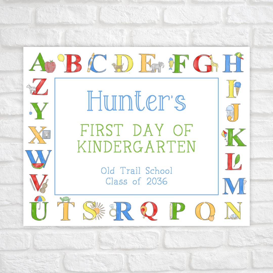 First Day of School Sign Printable, Back to School Sign, First Day of ...