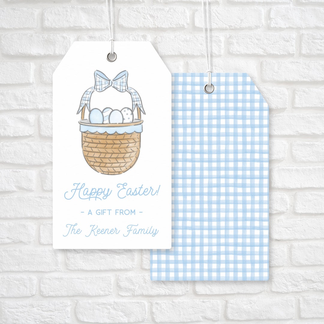 Printable Easter Gift Tag, Watercolor Easter Egg Favor Tag, Easter ...