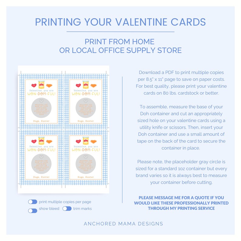 Printable Play Dough Valentine Tags, Play Doh Valentine Tags, Printable ...