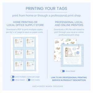 Printable Storybook Birthday Thank You Tag, Nursery Rhyme Favor Tag ...