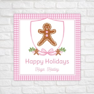 Printable Christmas Gift Tag, Christmas Gingerbread Man Tag, Kids ...