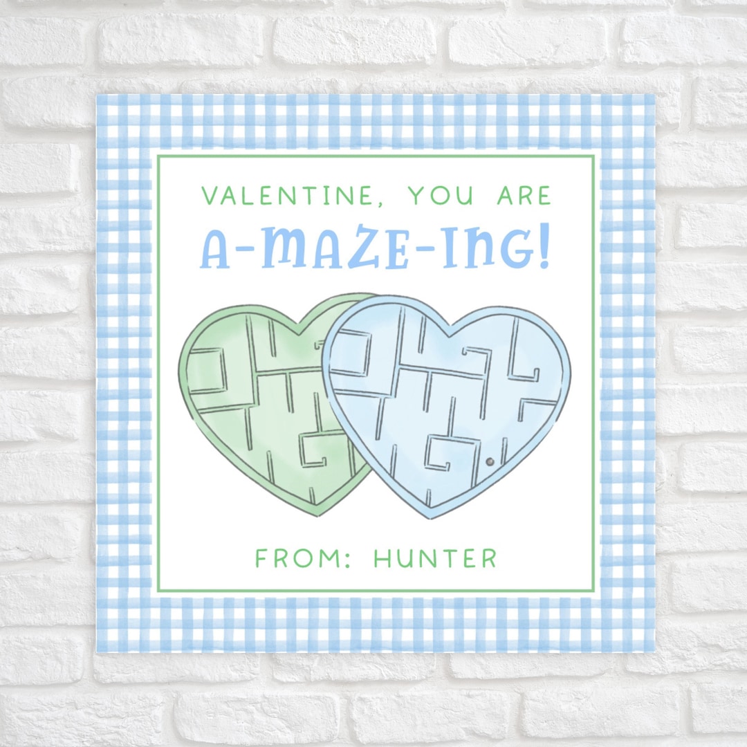 Printable Maze Valentine Cards for Kids, You're Amazing Valentine Gift ...