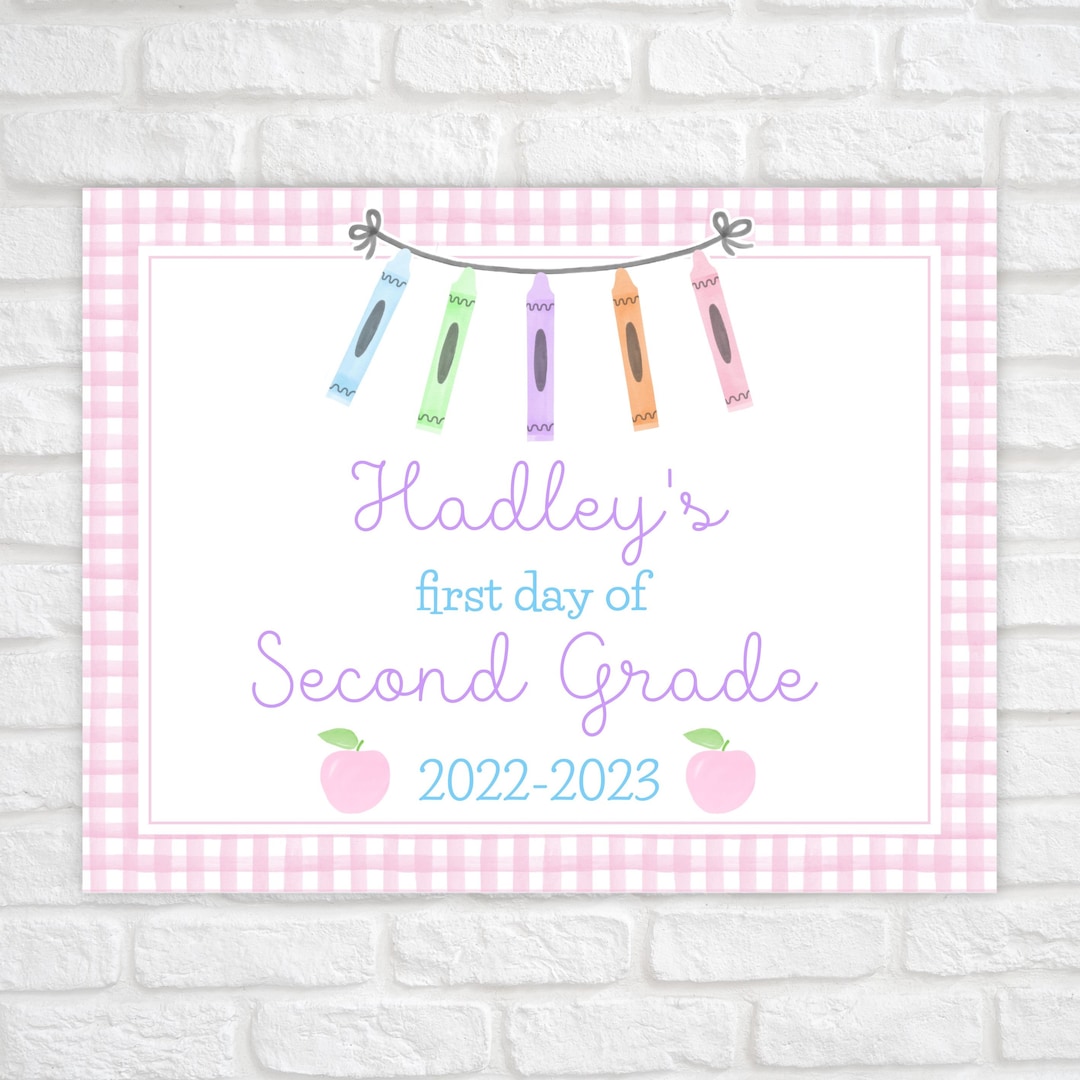Back to School Sign Printable, First Day of School Sign Editable ...