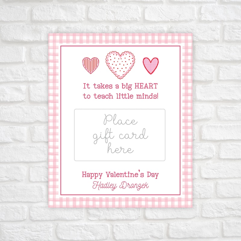 Teacher Valentine Card - Etsy