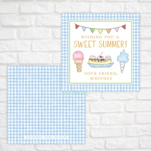 Printable Sweet Summer Tag, End of School Gift Tags for Class, Last Day ...