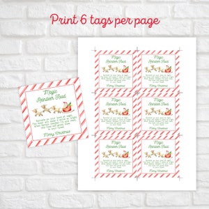 Magic Reindeer Food Tag Printable, Christmas Eve Box, Reindeer Dust ...