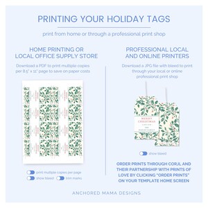 Printable Christmas Gift Tags, French Toile Holiday Tags, Chinoiserie ...