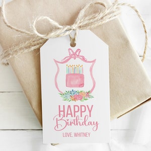 Happy Birthday Tag Printable, Gift Tags Template, Editable Happy ...