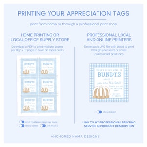 Printable Teacher Appreciation Gift Tag, Bundt Cake Gift Tag, Bundt ...