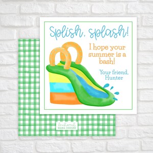 Printable Last Day of School Gift Tags, Splish Splash Summer Gift Tag ...