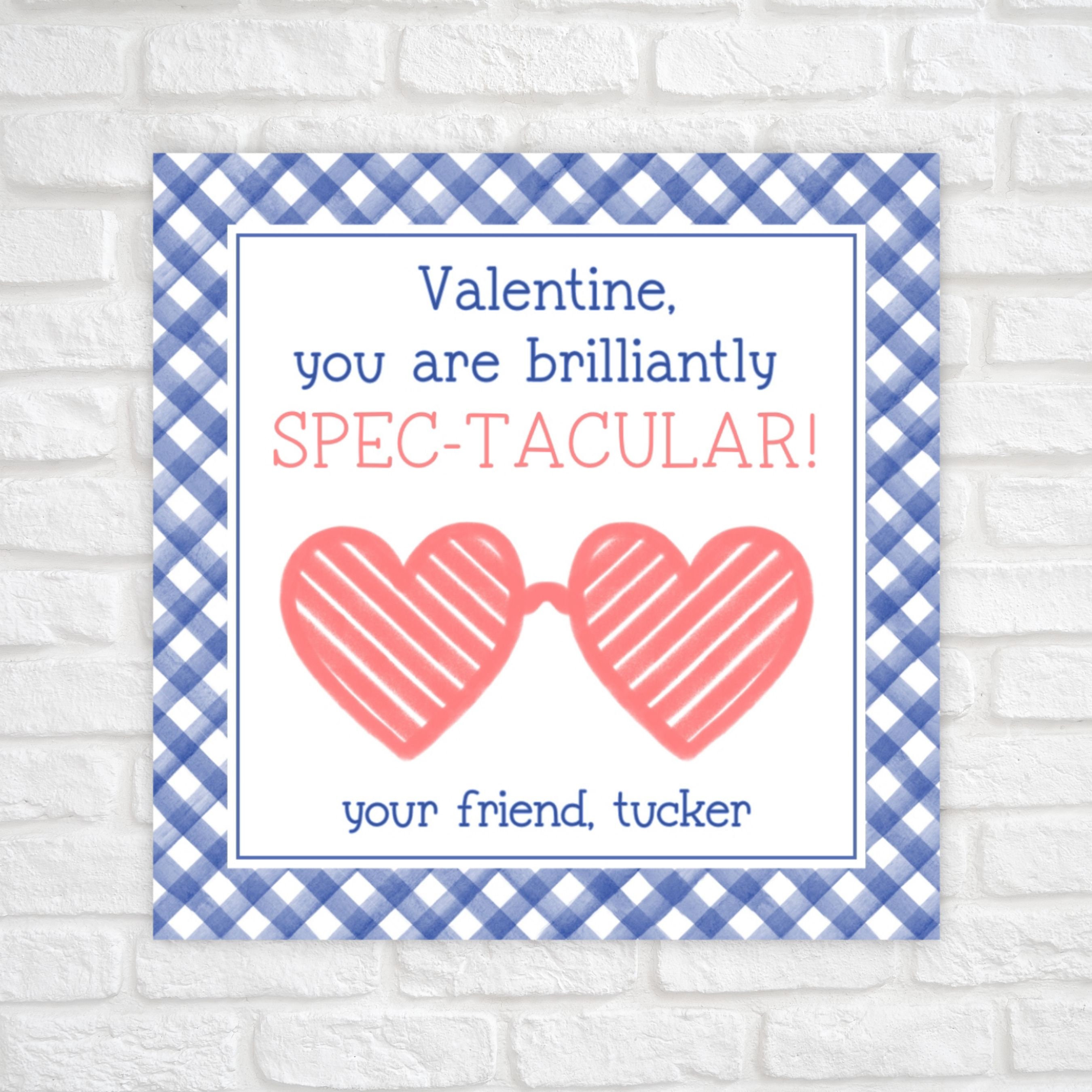 Printable Heart Sunglasses Valentine Card