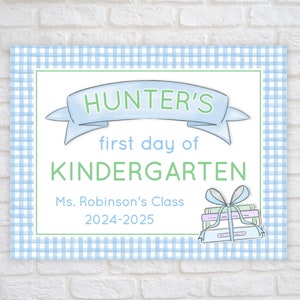 First Day of School Sign Printable, Back to School Sign for Boys ...