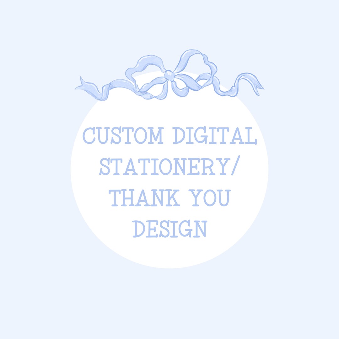 Custom Digital Stationery Thank You Note Design - Etsy