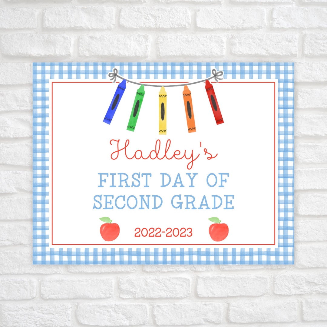 Back to School Sign Printable, First Day of School Sign Editable ...