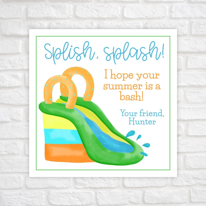 Printable Last Day of School Gift Tags Splish Splash Summer - Etsy