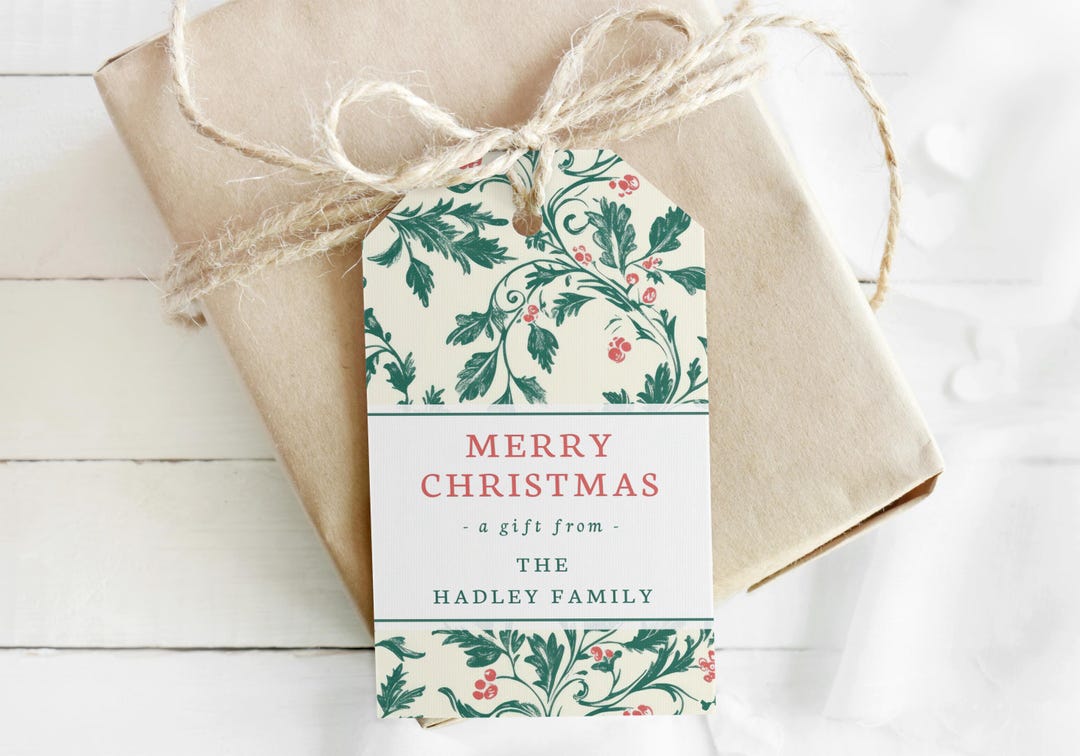 Printable Christmas Gift Tags, French Toile Holiday Tags, Chinoiserie ...