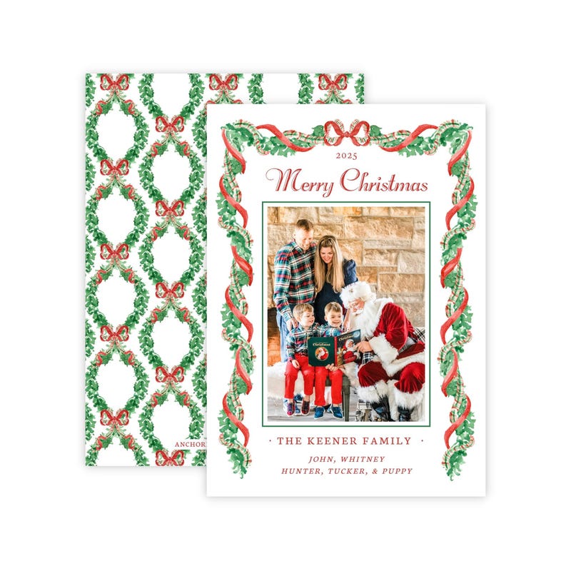 Traditional Christmas Card Single - Etsy