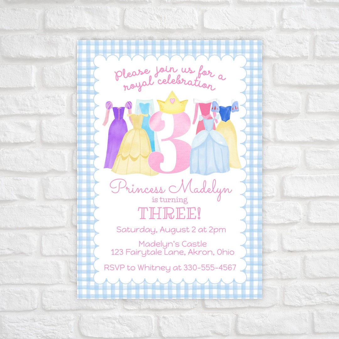 Princess Birthday Invitation, Printable Princess Invitation, Royal ...