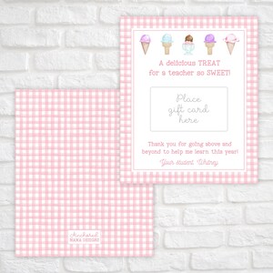 Printable Teacher Gift Card Holder, Sweet Treat End of Year Teacher ...