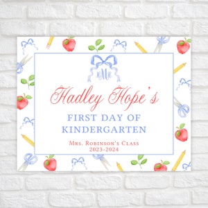 First Day of School Sign Printable, Back to School Sign, First Day of ...