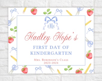 First Day of School Sign Printable, Reusable Back to School Sign, Last ...