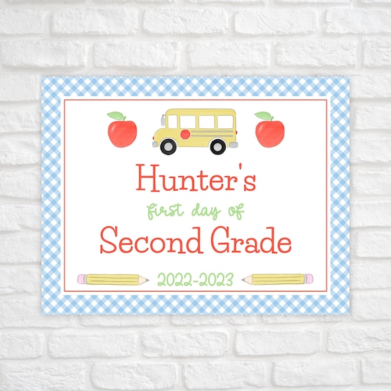 Back to School Sign Printable First Day of School Sign - Etsy