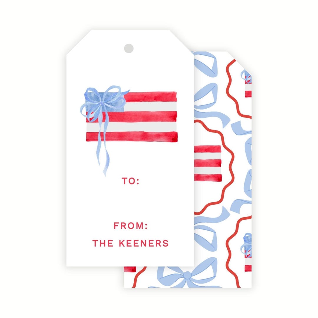 Printable 4th of July Gift Tag | Fourth of July Tag | Memorial Day Tag ...