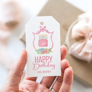 Happy Birthday Tag Printable, Gift Tags Template, Editable Happy ...