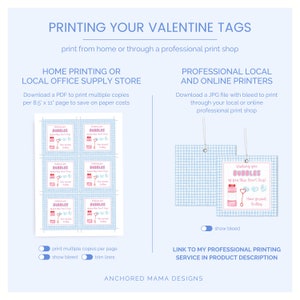 Printable Valentine Cards for Kids, Bubbles Valentine Tag, Classroom ...