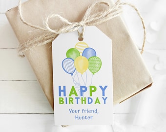 Printable Happy Birthday Gift Tag - Etsy