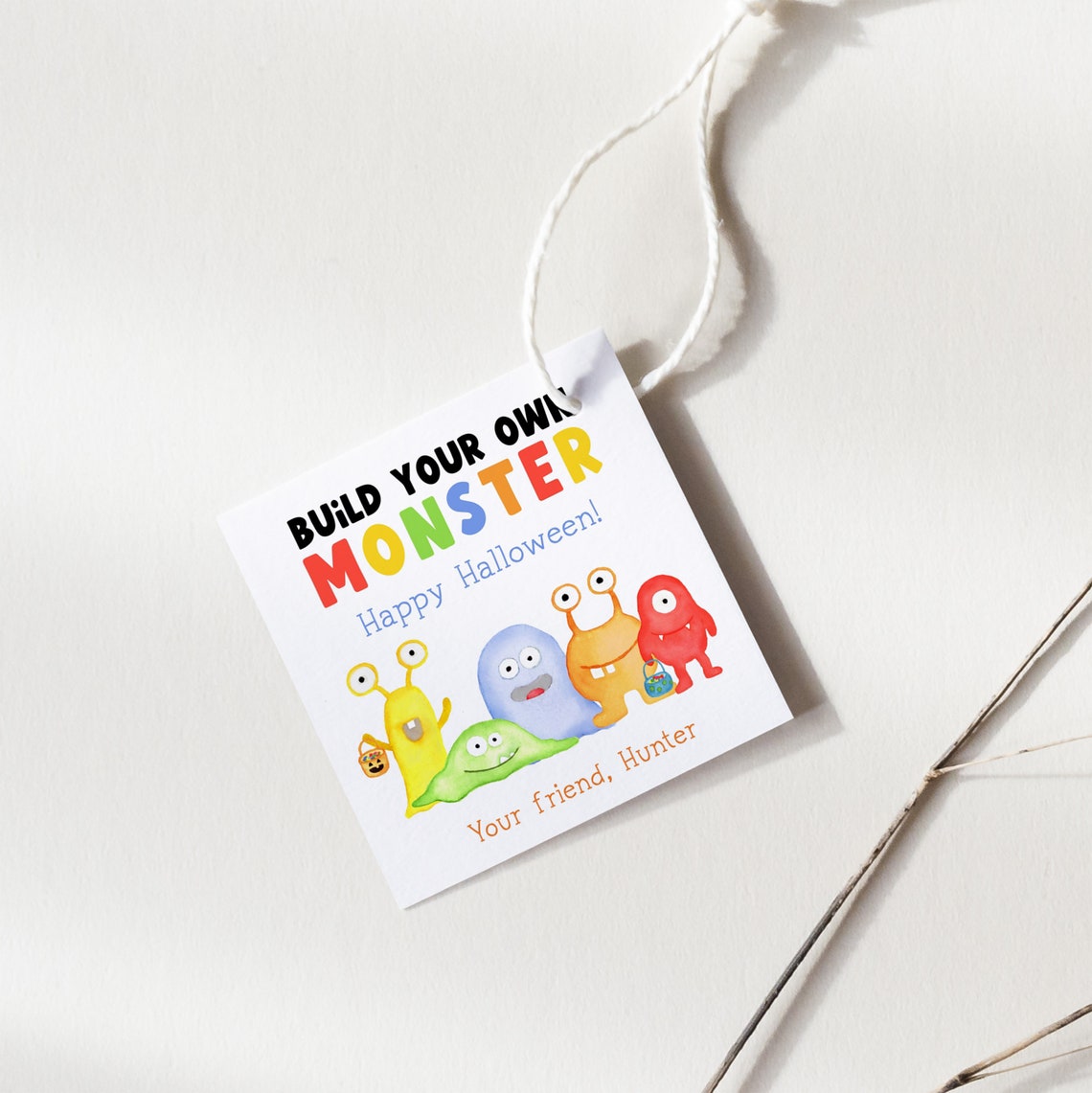 Make Your Own Monster Tag Make Your Own Monster Printable - Etsy