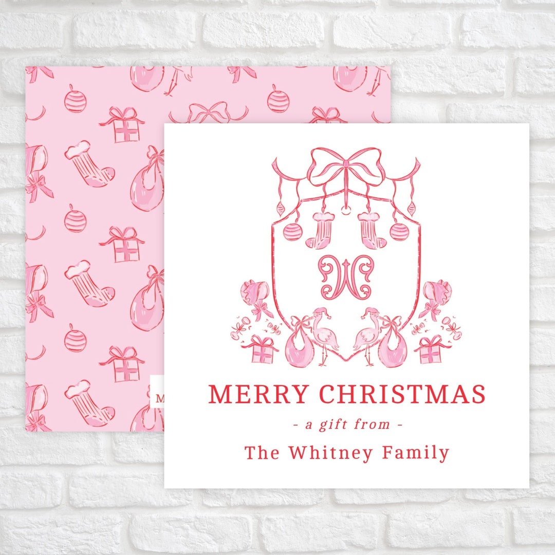 Baby's First Christmas Gift Tag, Printable Christmas Gift Tag, New Baby ...