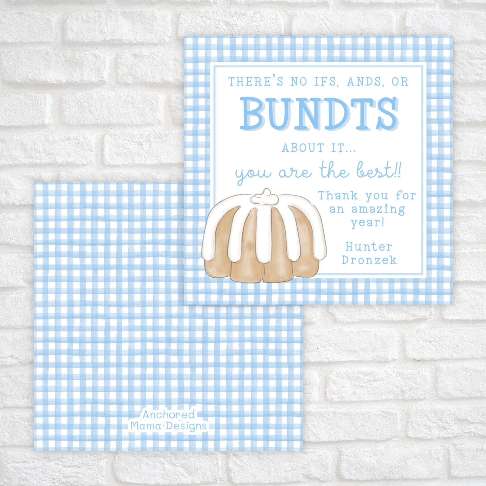 Printable Teacher Appreciation Gift Tag Bundt Cake Gift Tag - Etsy