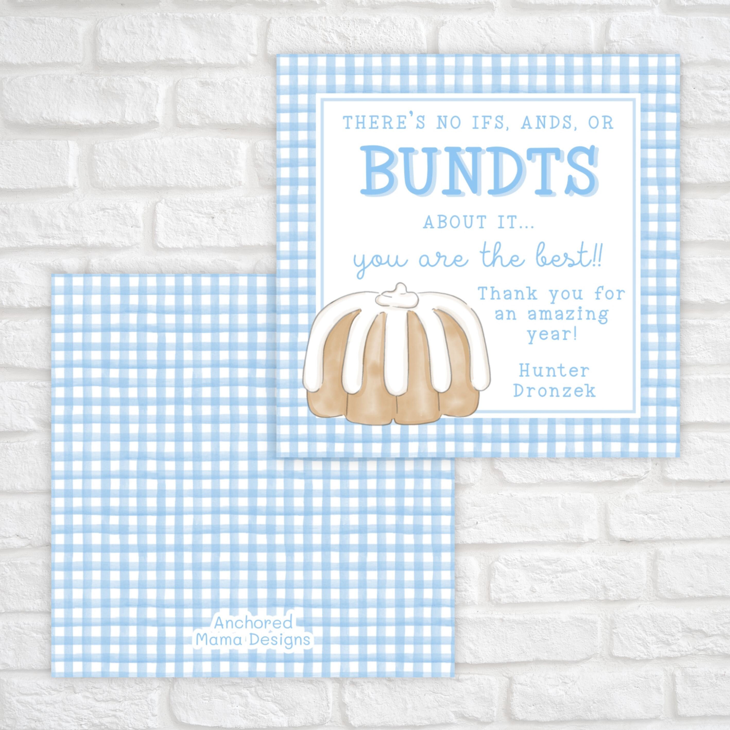 Printable Teacher Appreciation Gift Tag Bundt Cake Gift Tag - Etsy