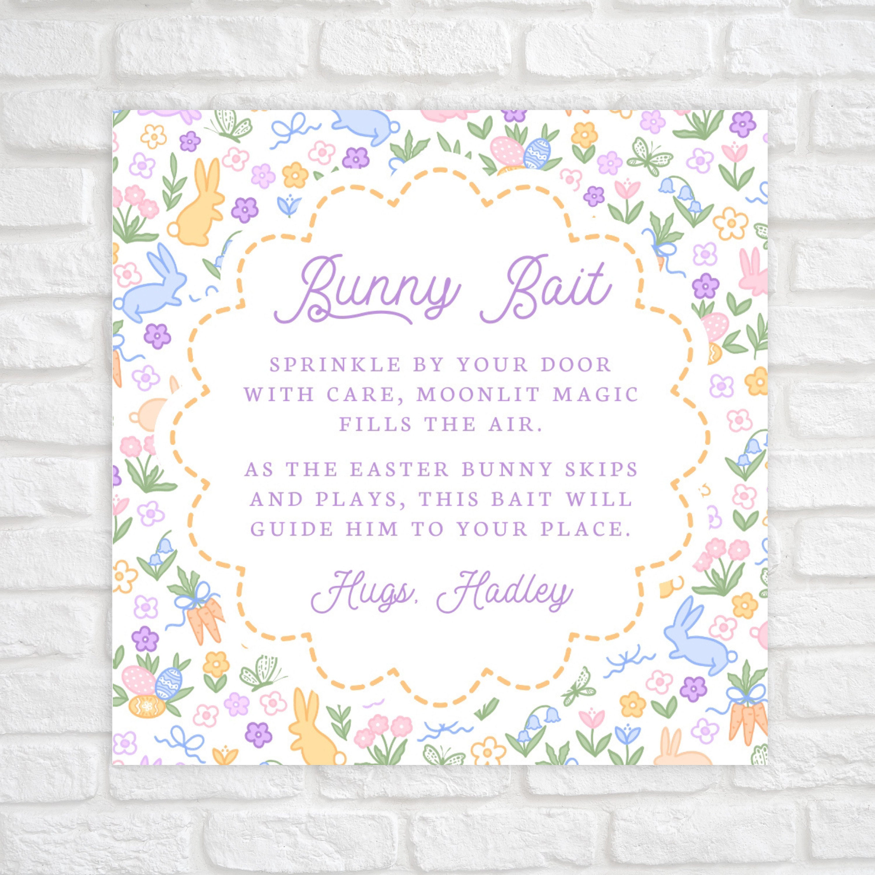 Easter Bunny Bait Tag