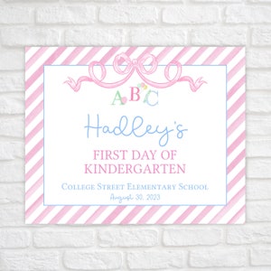 First Day of School Sign Printable, Back to School Sign Printable ...