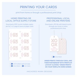 Printable Valentine Cards for Kids, Watercolor XOXO Valentine Tag ...