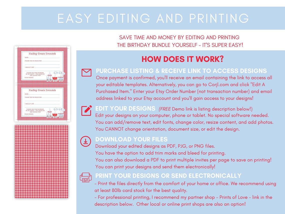 Editable Train Birthday Invitation Bundle Train Birthday - Etsy