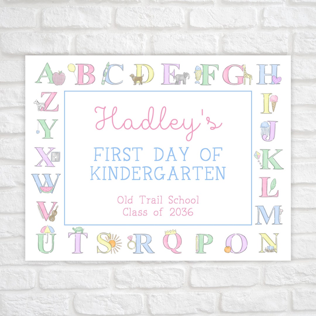 First Day of School Sign Printable, Back to School Sign, First Day of ...