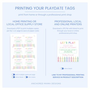 Printable End of School Tags for Kids, Play Date Calling Card, Summer ...