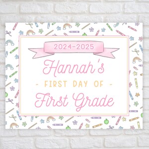 First Day of School Sign Printable, Reusable Back to School Sign for ...