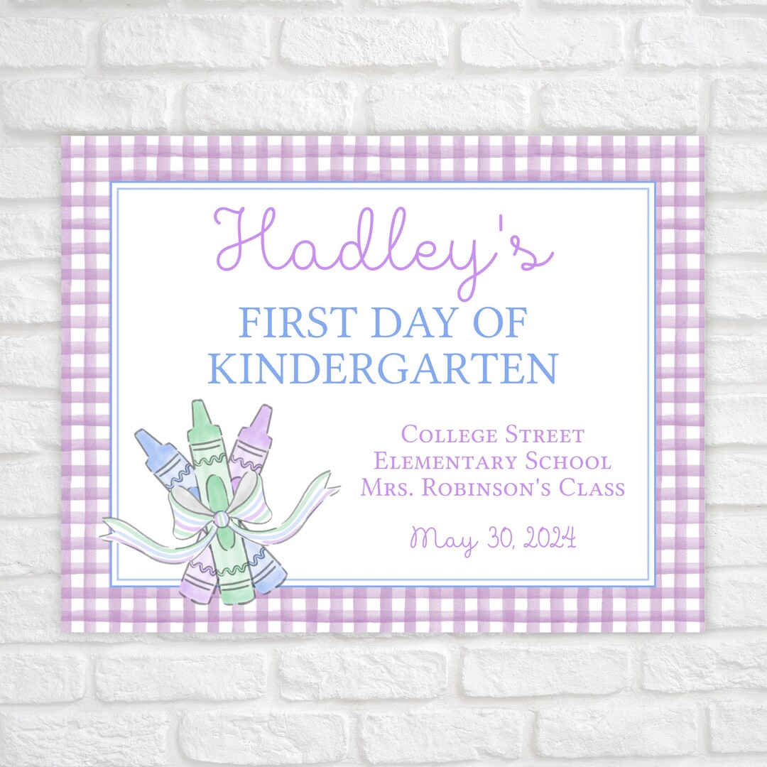 Back to School Sign Printable, First Day of School Sign Editable ...