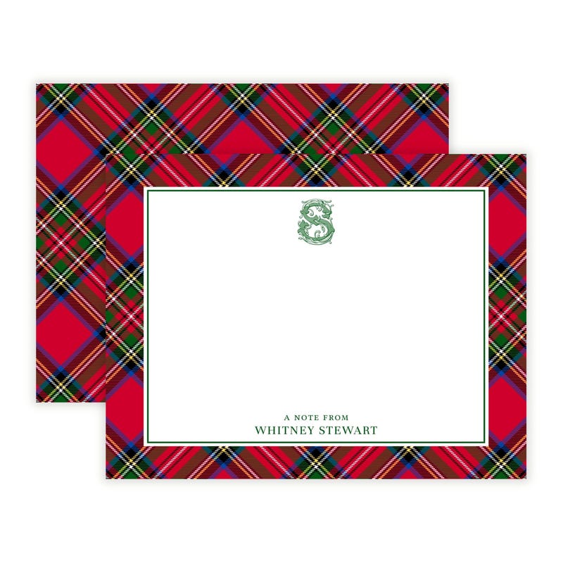 Plaid. Notecards - Etsy