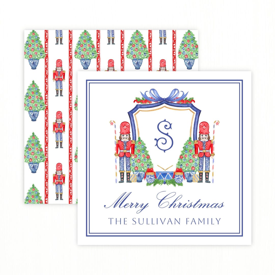 Printable Nutcracker Gift Tag Template, Watercolor Christmas Tags ...