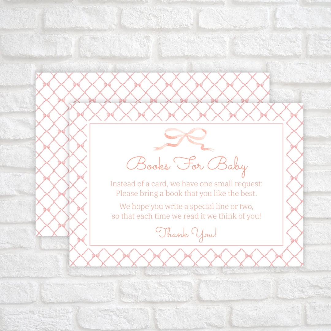 Editable Books for Baby Card, Request Books Instead of a Card, Baby ...