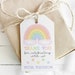 Rainbow Birthday Favor Tag, Printable Rainbow Thank You Tag, Cute ...