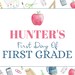 First Day of School Sign Printable, Watercolor 1st Day of School Sign ...