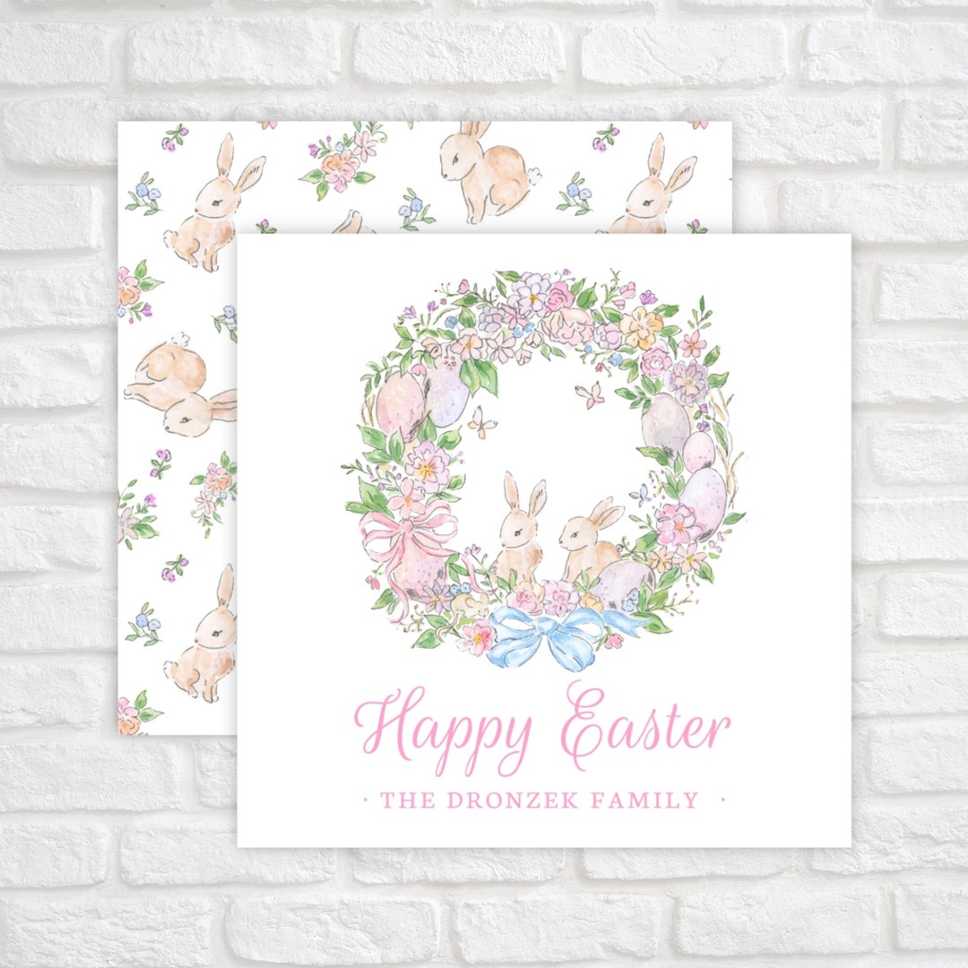 Easter Gift Tags Printable, Personalized Easter Gift Tags, Easter Bunny ...